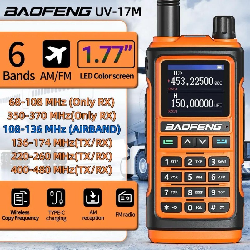 Walkie Talkie Baofeng UV-17M 6 Bands.